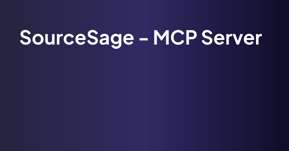 SourceSage - MCP Server